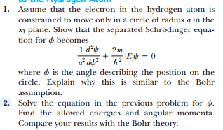 Angular momentum of hydrogen atom with Schrodinger Equation • Physics ...