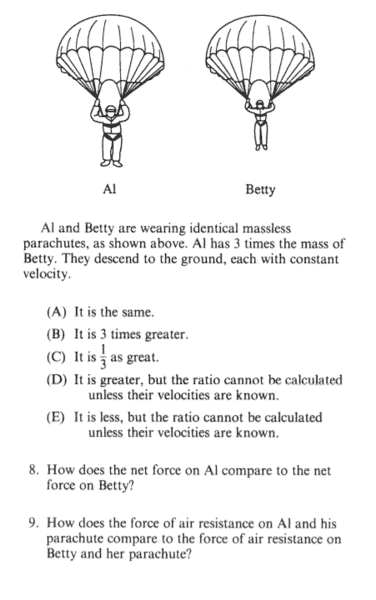 Net force and acceleration as a result of a parachute • Physics Forums