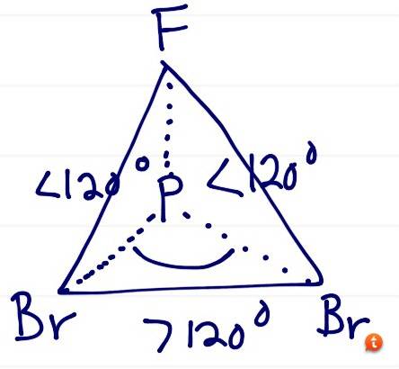 Number of identical bond angles in PBr2F3 • Physics Forums