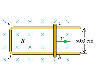 Conducting rod is free to move over a loop under influence of B field ...