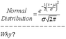 How is the normal distribution formula derived?