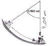 Calculating Angle of Wheel Rotation for Rolling Bicycle