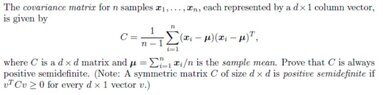 Proof that covariance matrix is positive semidefinite
