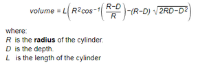 Partial Volume of a Cylinder Calculation